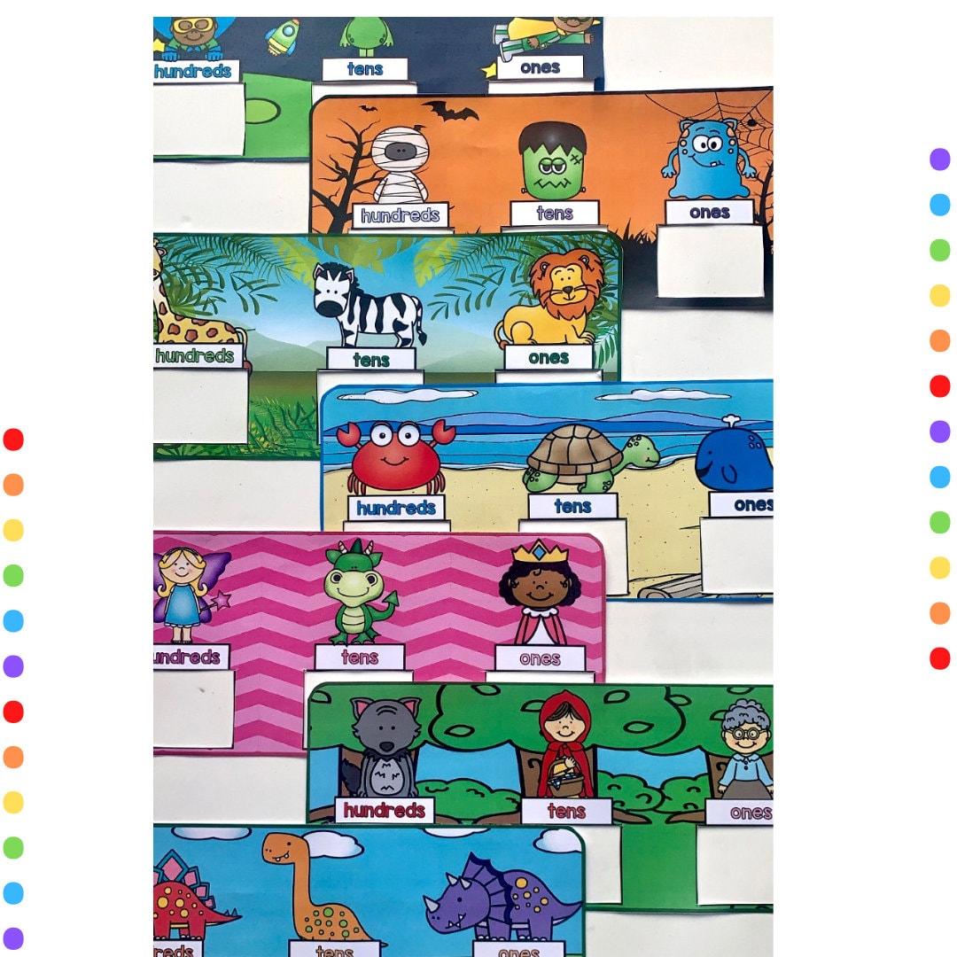 Place Value Sliders - Hundreds, Tens, and Ones - Etsy