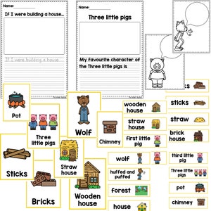 Three Little Pigs - Writing Area - Etsy