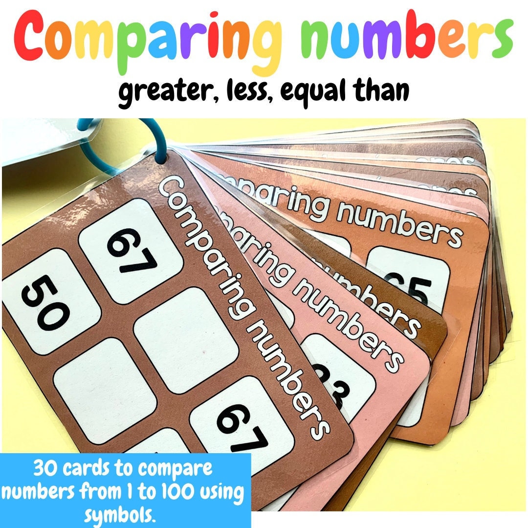 Comparing Numbers - Greater, Less and Equal Than - Etsy