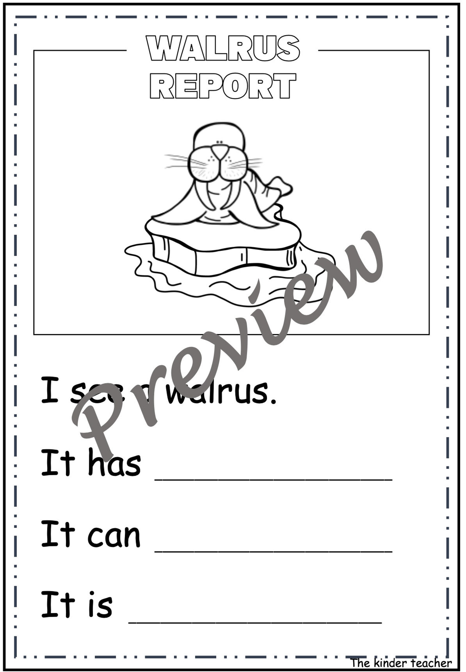 Polar Animals - Early Writing - Etsy
