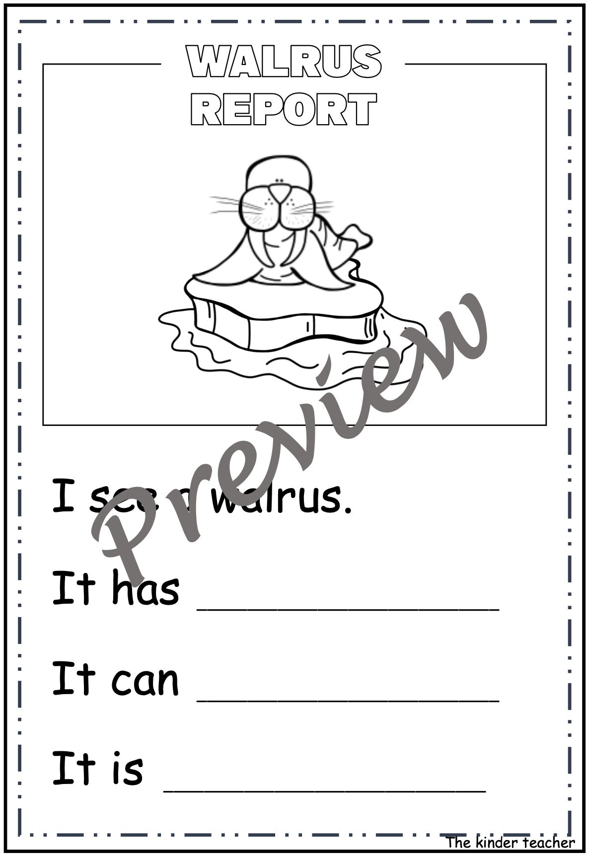 Polar Animals - Early Writing - Etsy