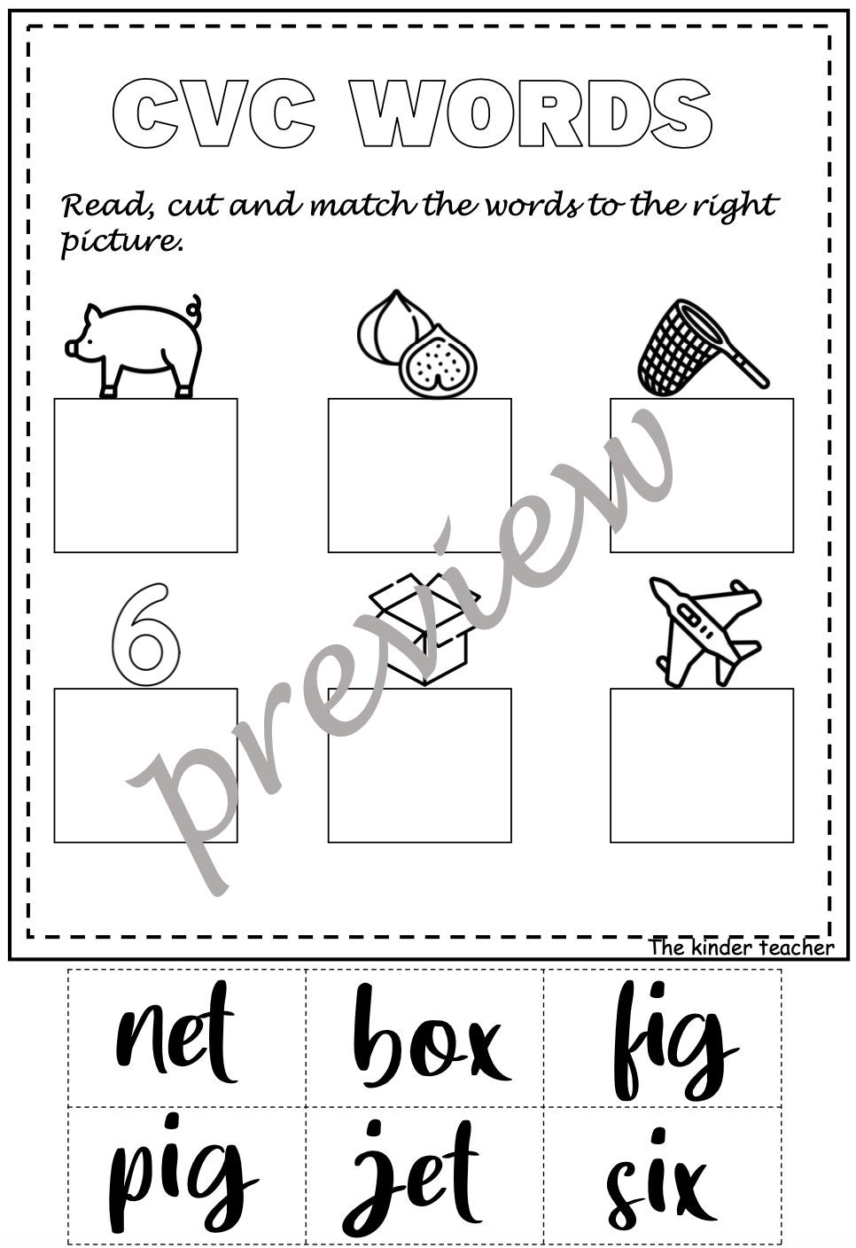 CVC Words Booklet - Etsy