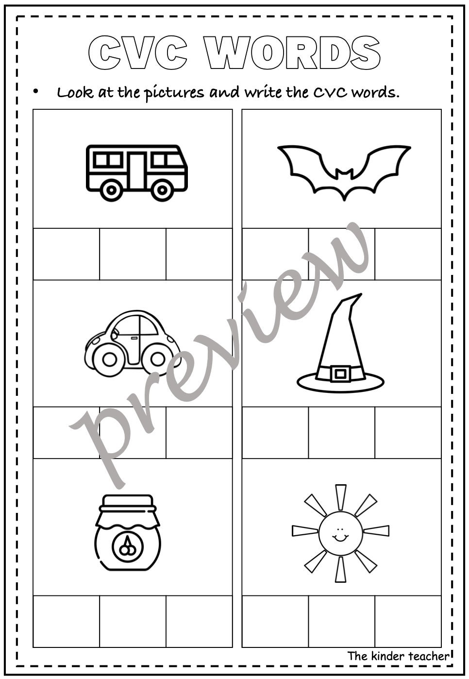 CVC Words Booklet - Etsy