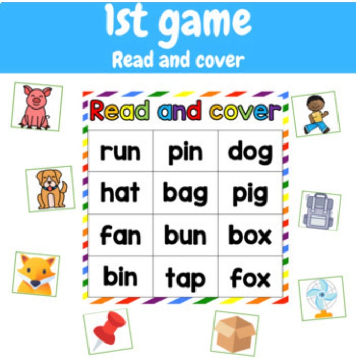 CVC Words Games for Preschool, Pre-k, and Kindergarten - Etsy