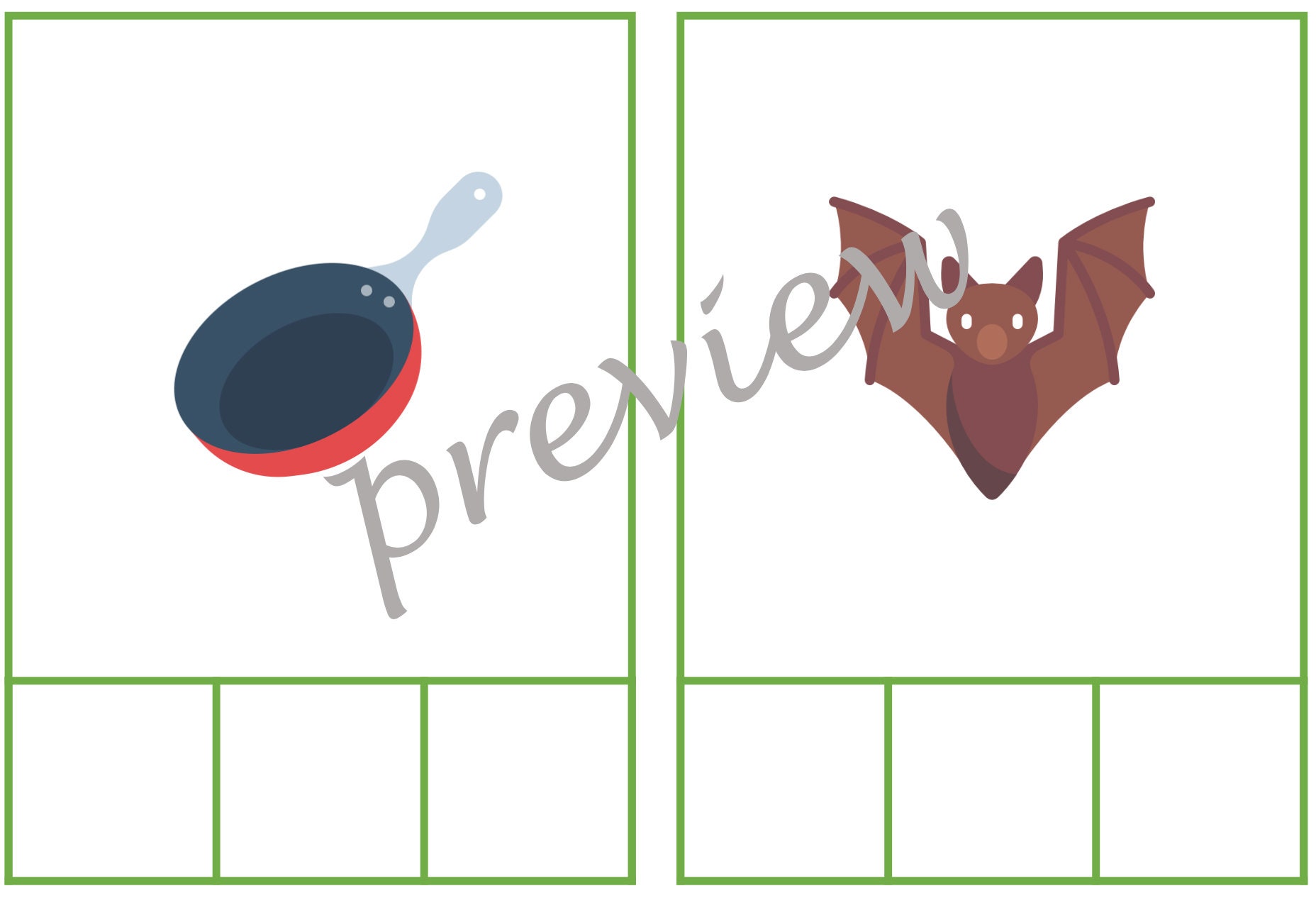 CVC Words Phoneme Frame Cards - Etsy