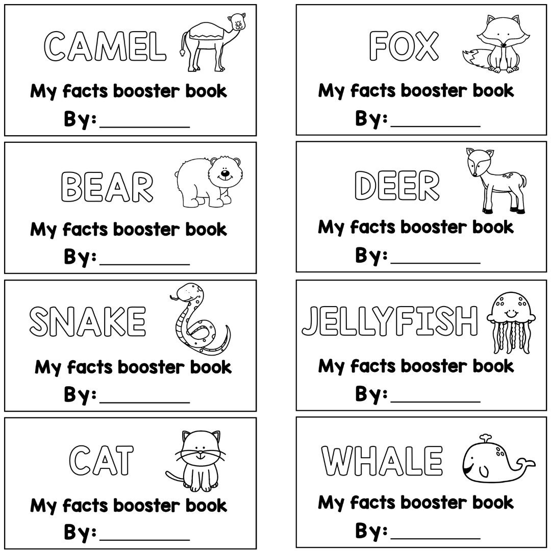 Animals Flipbook Activity - Worksheet - Lapbook - Etsy