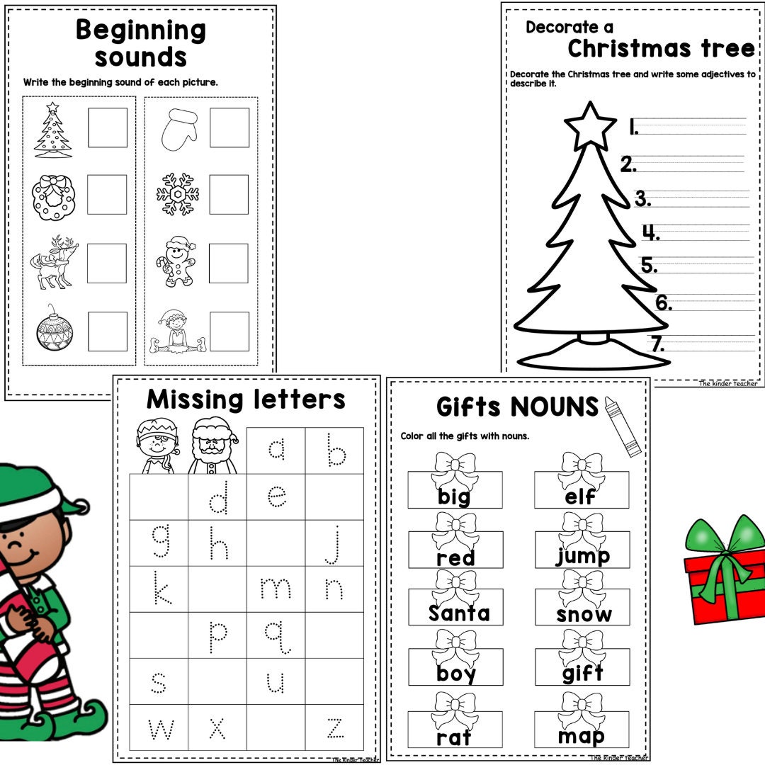 Christmas LITERACY Booklet for Early Years - Etsy