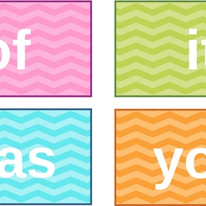 First 100 High Frequency Words Flashcards - Etsy UK