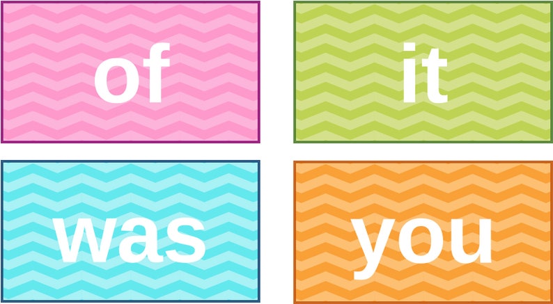 First 100 High Frequency Words Flashcards - Etsy UK