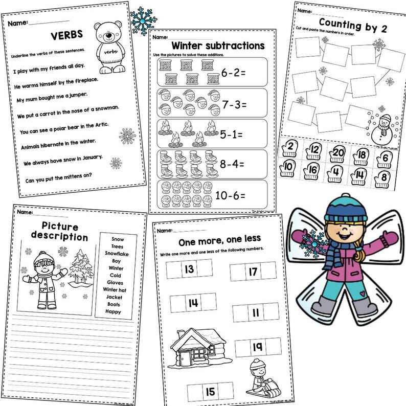 January Activity Booklet - Reception, Year 1 and Year 2 - Etsy
