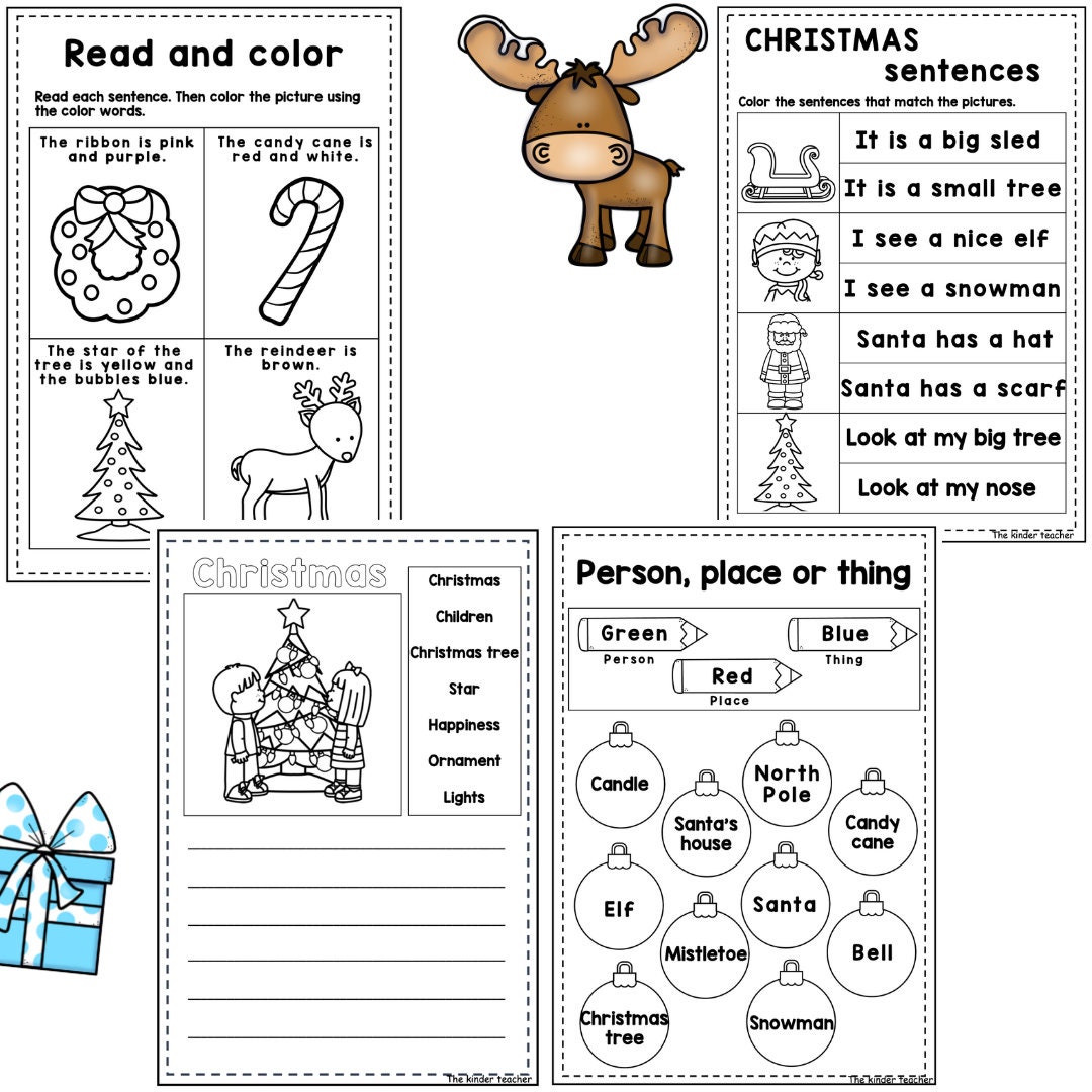 Christmas LITERACY Booklet for Early Years - Etsy