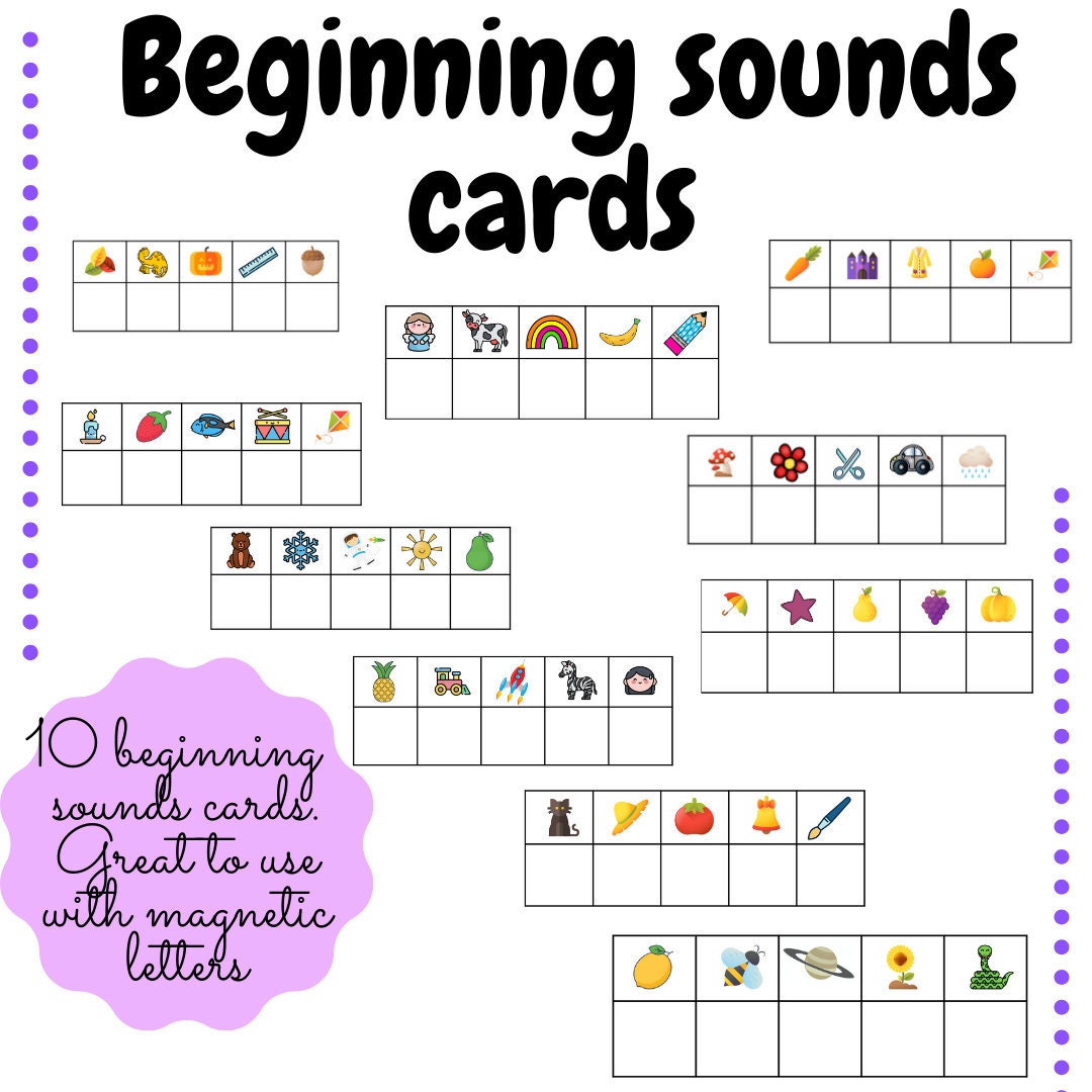 Beginning Sounds Cards - Etsy