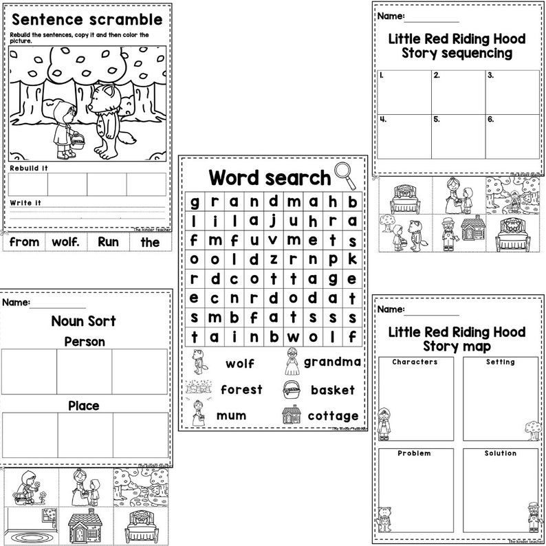 Little Red Riding Hood - Literacy Activity Booklet - Etsy