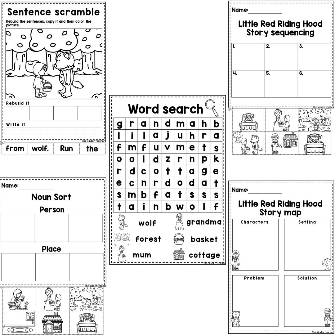 Little Red Riding Hood - Literacy Activity Booklet - Etsy