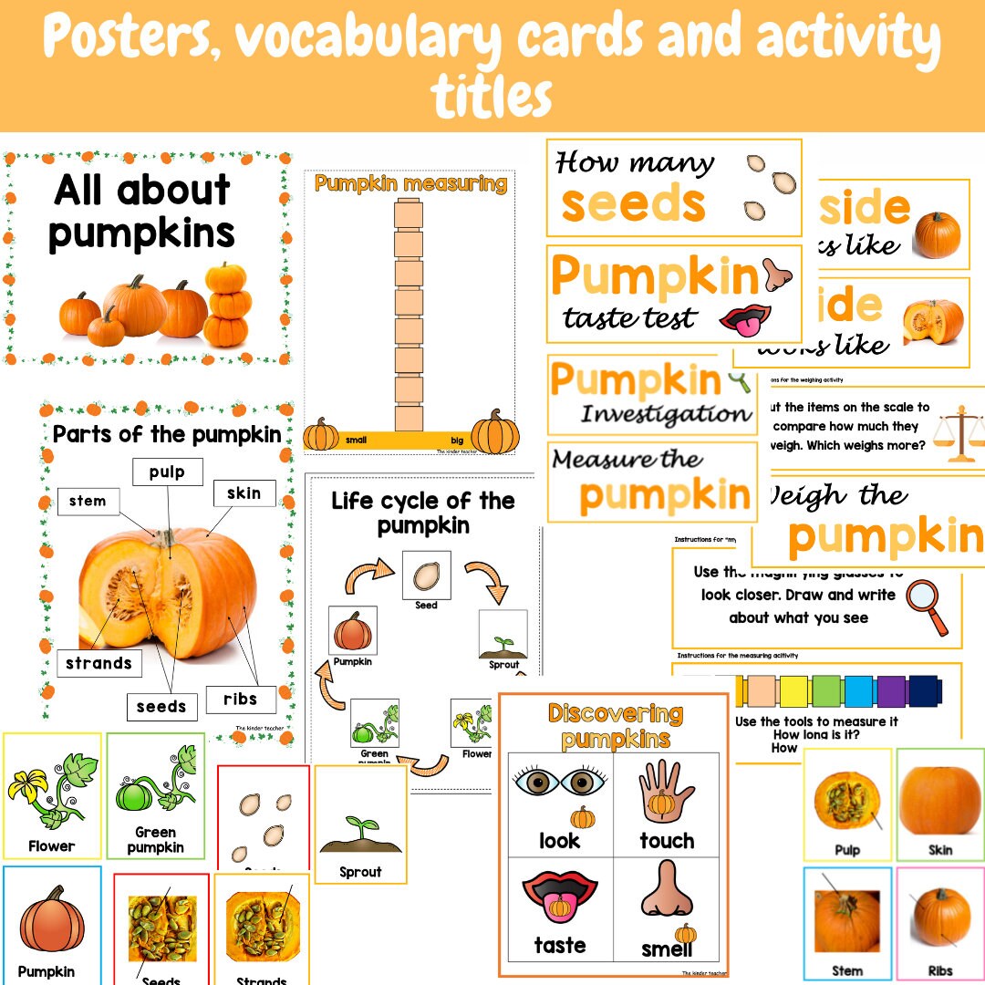 All About Pumpkins - Investigation Science Center for Preschool - Etsy
