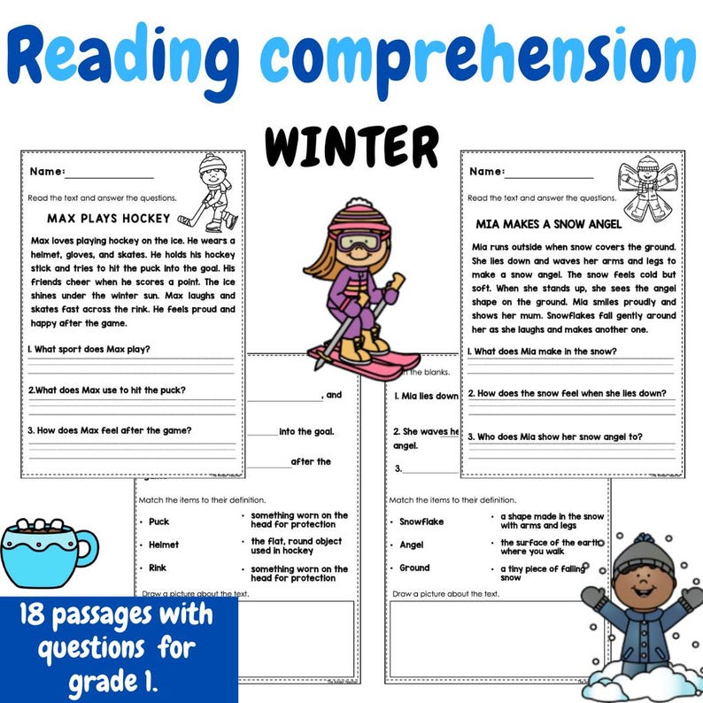 Seasonal Reading Comprehension BUNDLE Passages for Year 1 and Reception ...