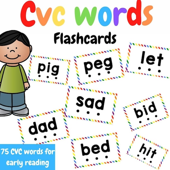 CVC Words Flashcards | Etsy