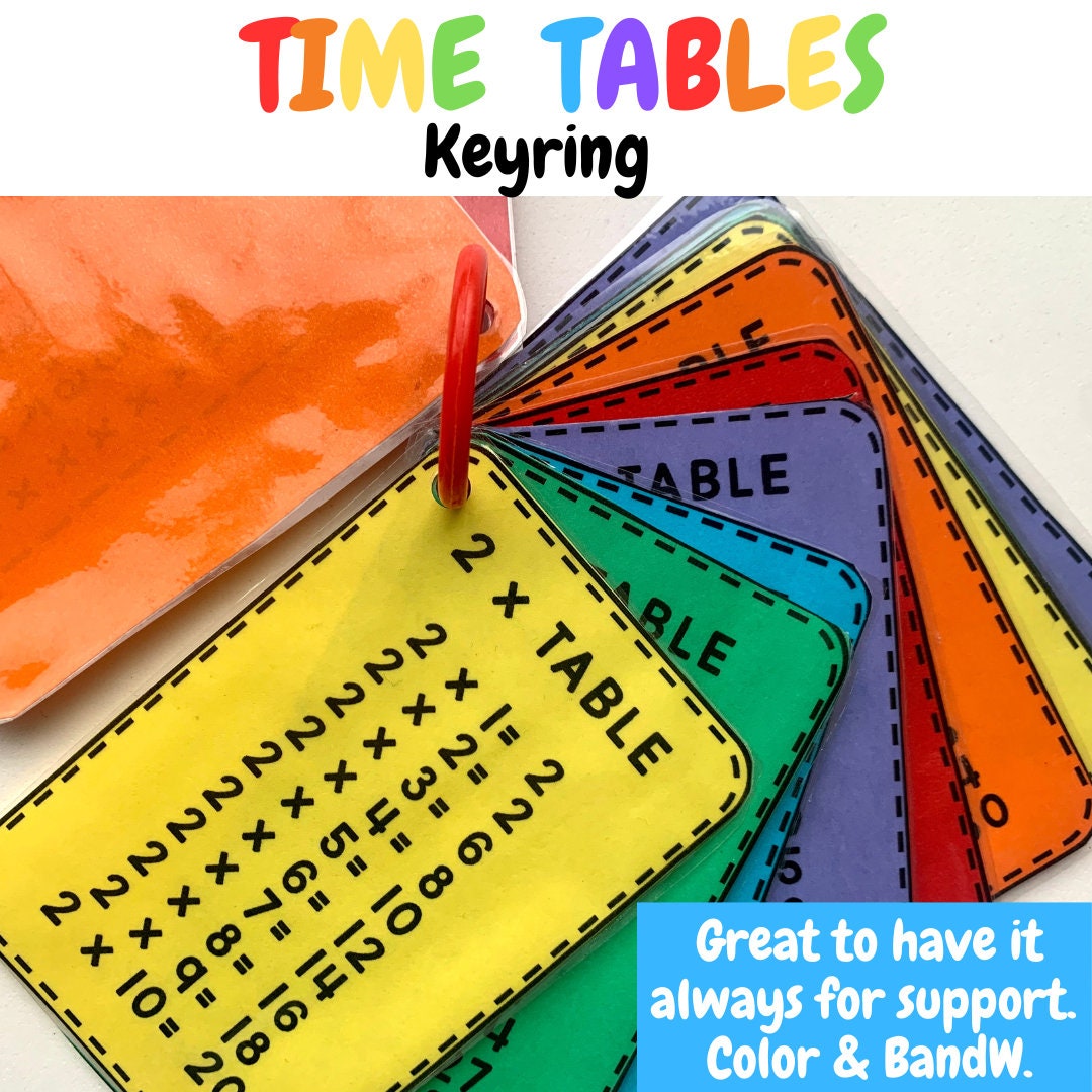 TIME TABLES - Keyring - Etsy