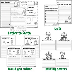 Christmas Writing Prompts Booklet - Early Years - Etsy