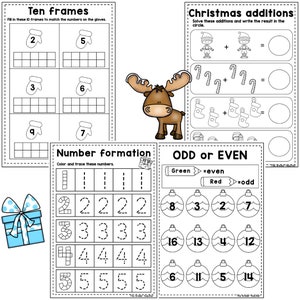 Christmas MATHS Booklet for Early Years - Etsy