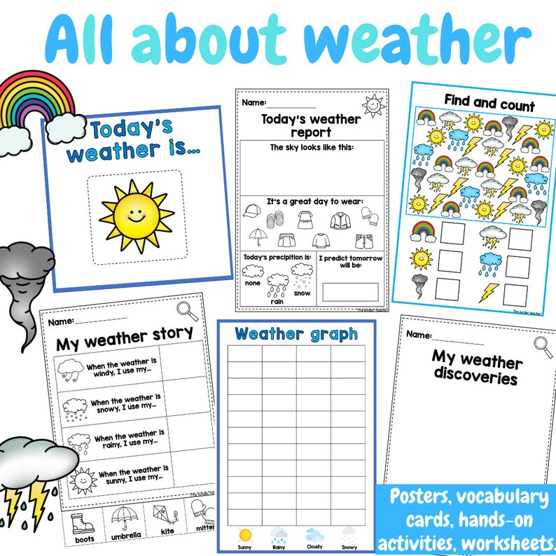 All About Weather - Investigation Science Center - Etsy