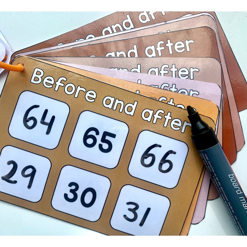 Before and After Numbers - Tens (from 1 to 99) - Etsy Australia