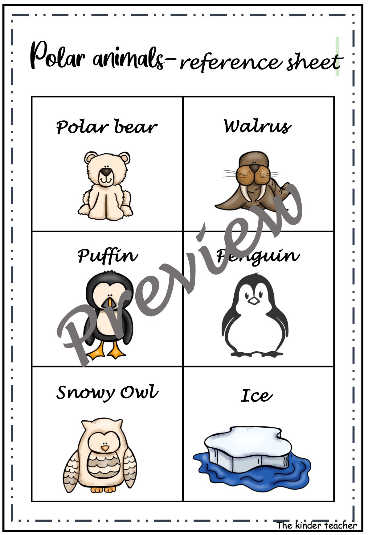 Polar Animals - Early Writing - Etsy