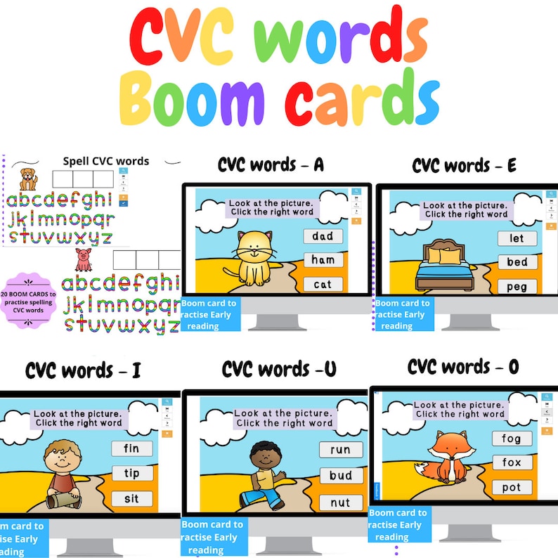CVC Words Activity PACK - Etsy