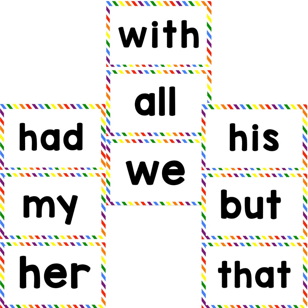 50 High Frequency Words Flashcards - Etsy