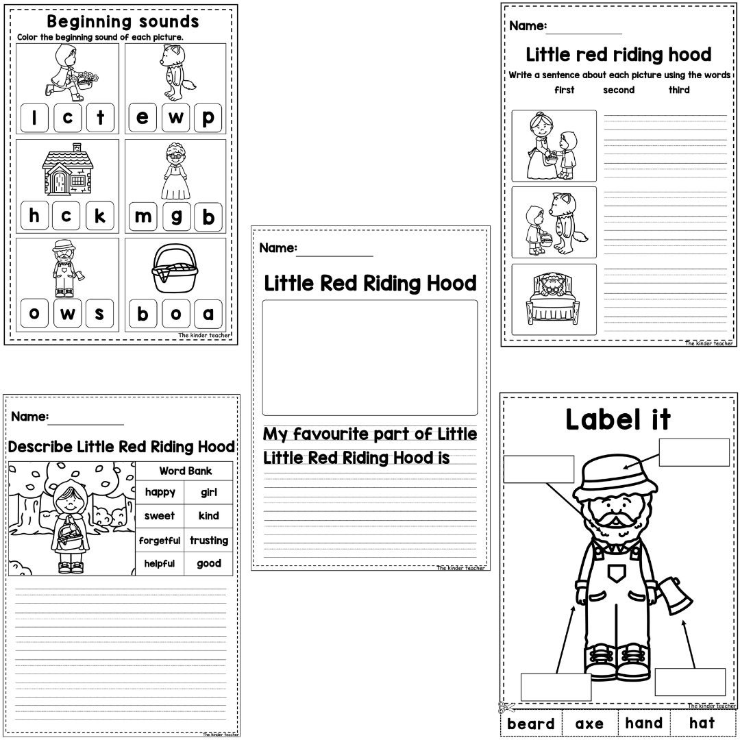 Little Red Riding Hood - Literacy Activity Booklet - Etsy