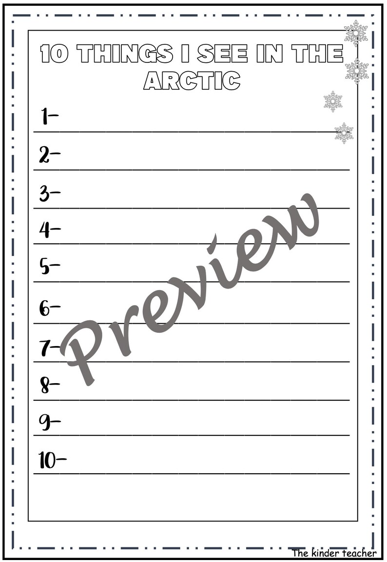 Polar Animals - Early Writing - Etsy