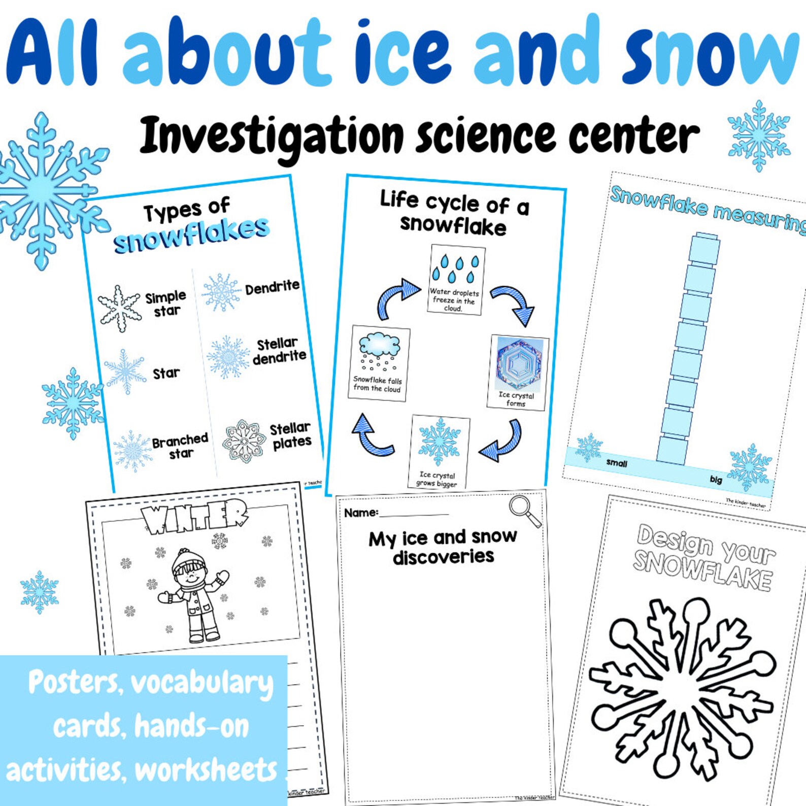 All About Ice and Snow Investigation Science Center for Preschool - Etsy