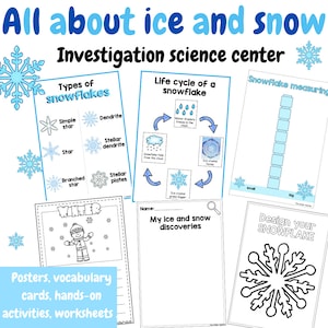 All About Ice and Snow- Investigation Science Center for Preschool - Etsy