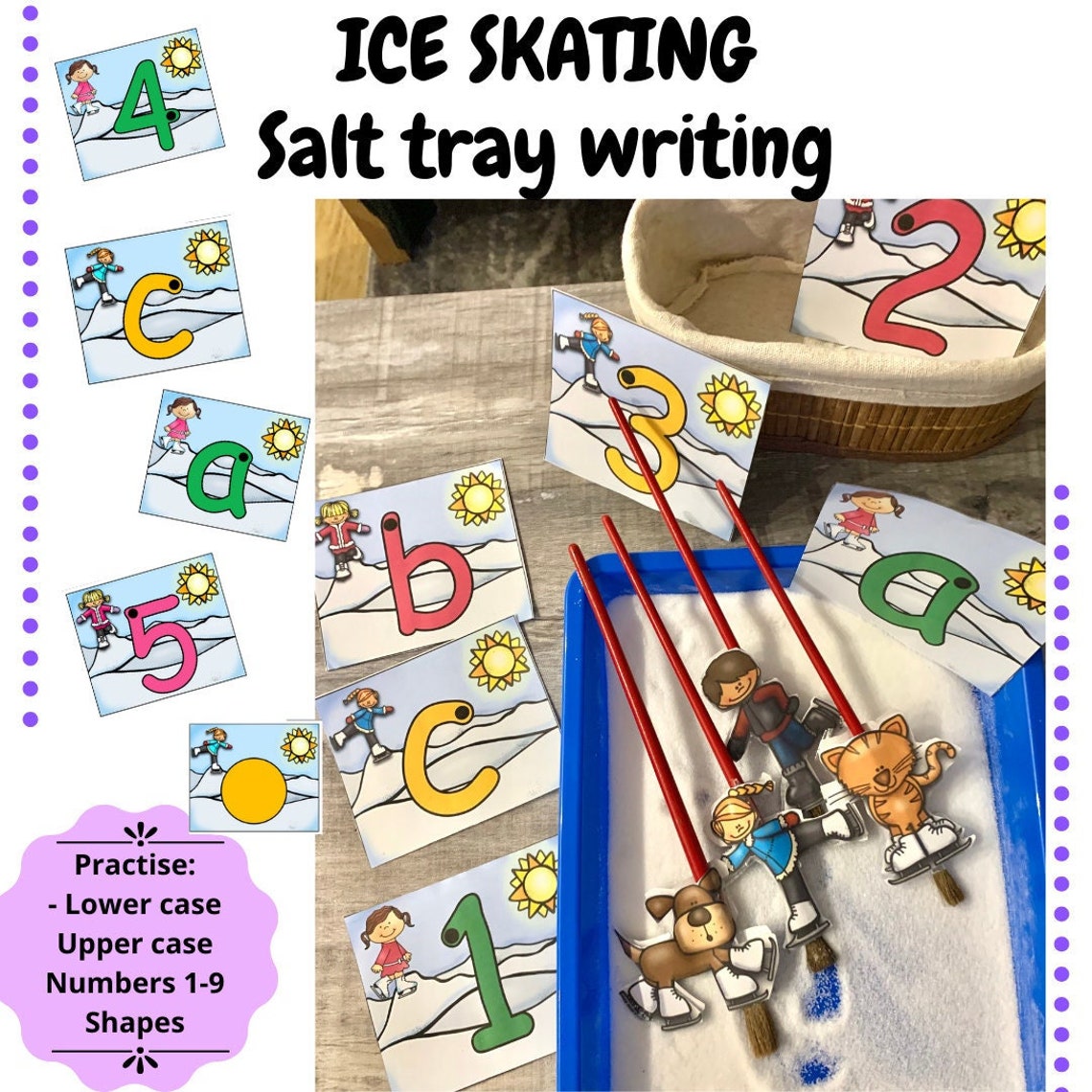 Salt Tray Writing Number and Letter Formation - Etsy