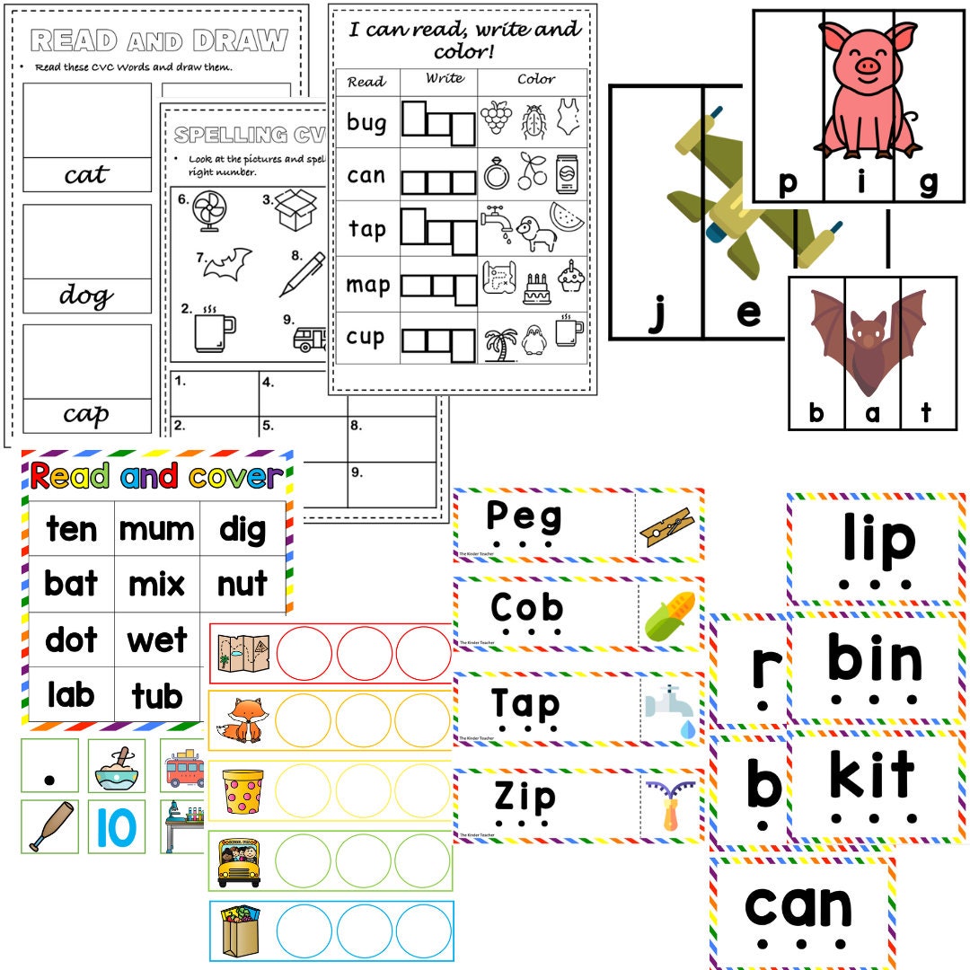 CVC Words Activity PACK - Etsy
