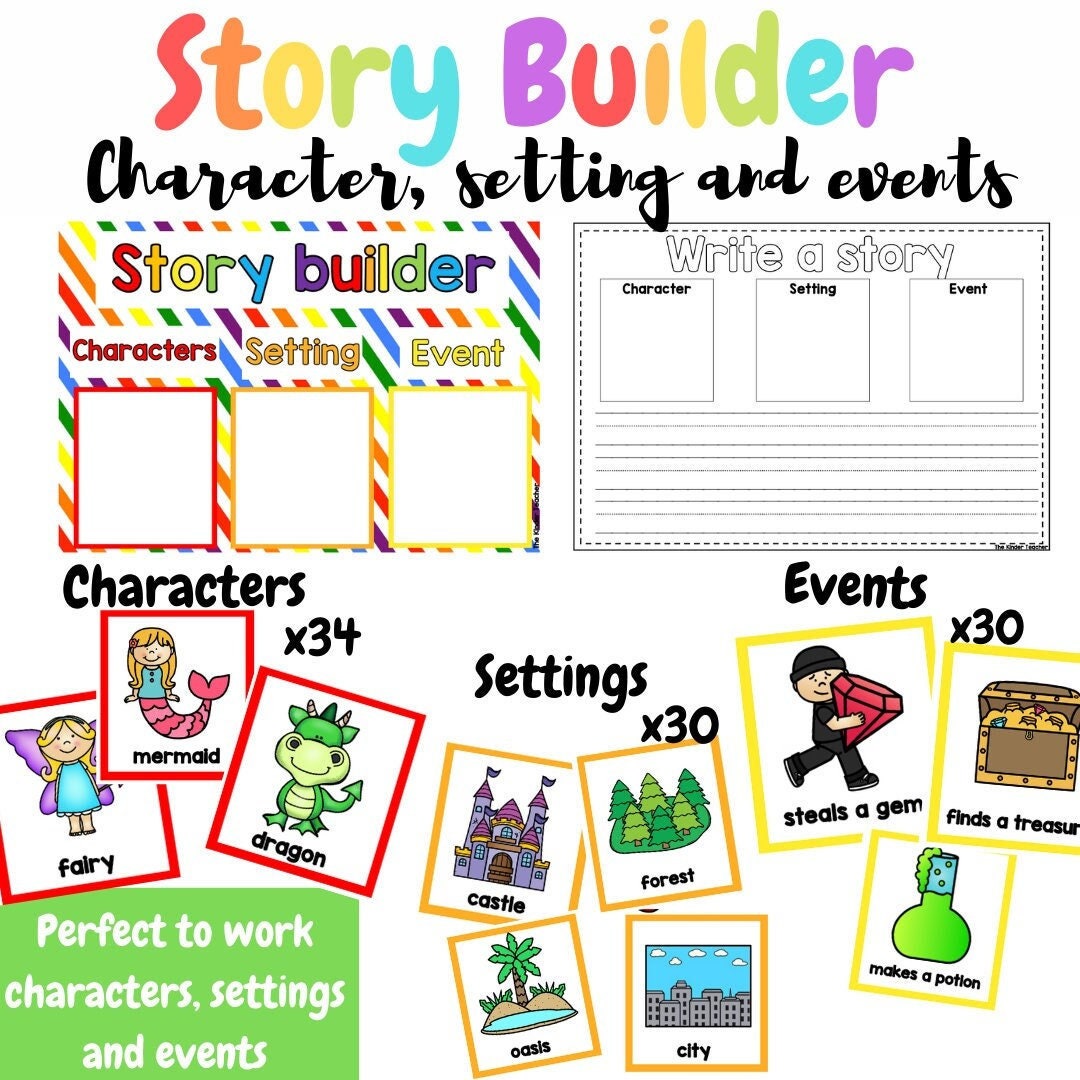 Story Builder - Characters, Settings and Events - Etsy