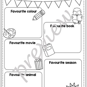 All About Me Booklet - Kindergarten - Etsy