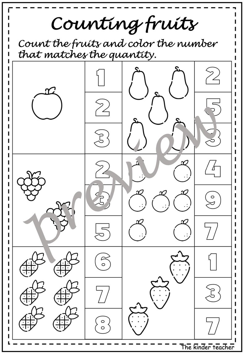 Kindergarten Maths Booklet - Etsy