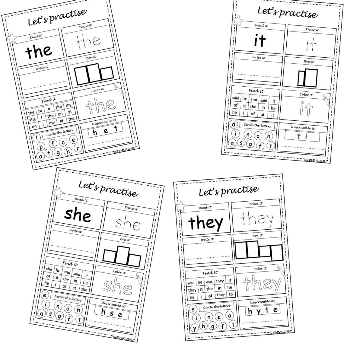 High Frequency Words Booklet - 50 Words - Etsy