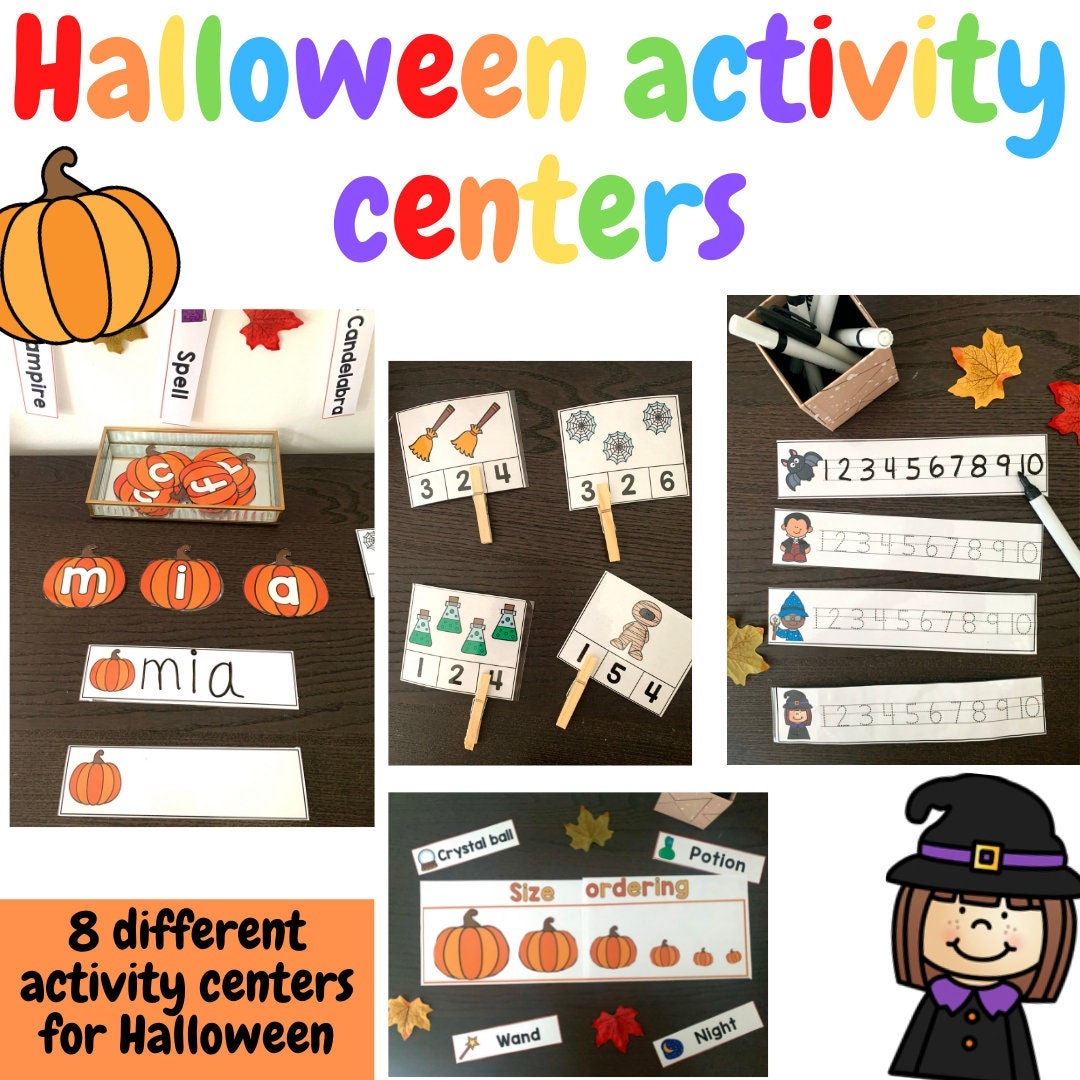 Halloween Activity Centers for Preschool, Pre-k, and Kindergarten - Etsy