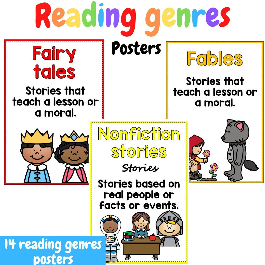 Reading Genres Posters - Etsy