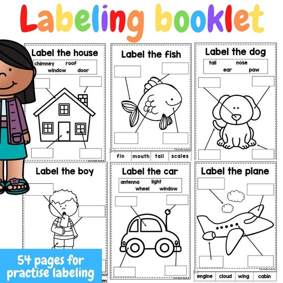 Labeling Booklet for Pre-k Kindergarten Writing How to - Etsy