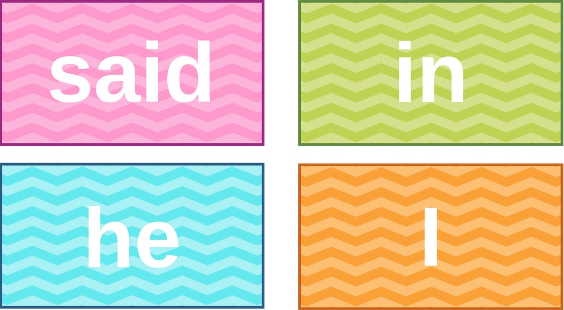 First 100 High Frequency Words Flashcards - Etsy UK