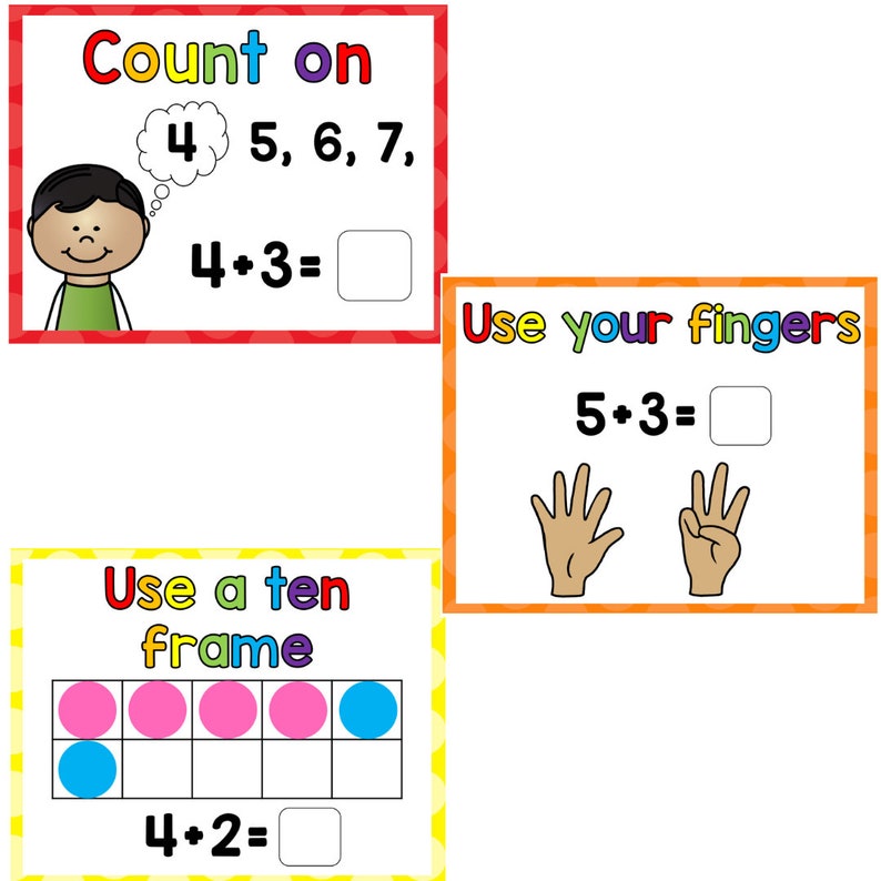 Addition Strategies Posters - Etsy