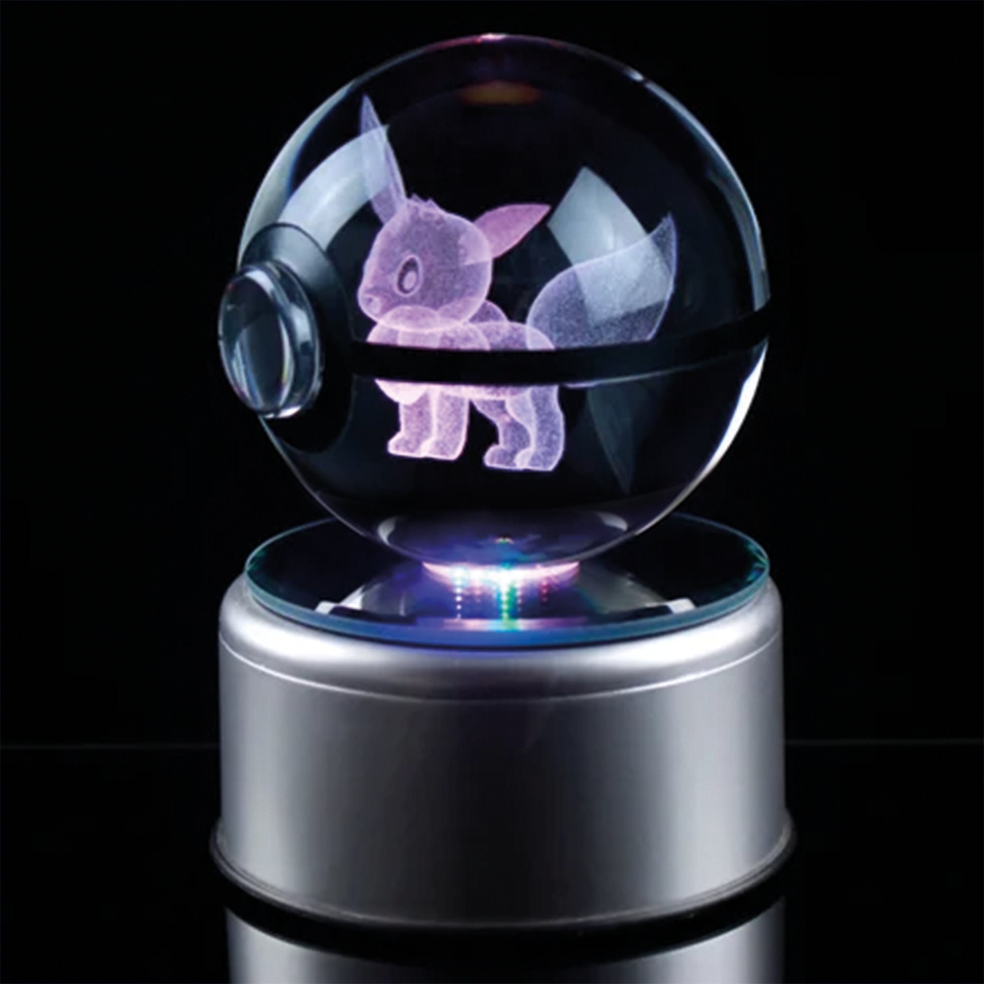 Eevee Crystal Pokeball Laser Engraving - Etsy UK