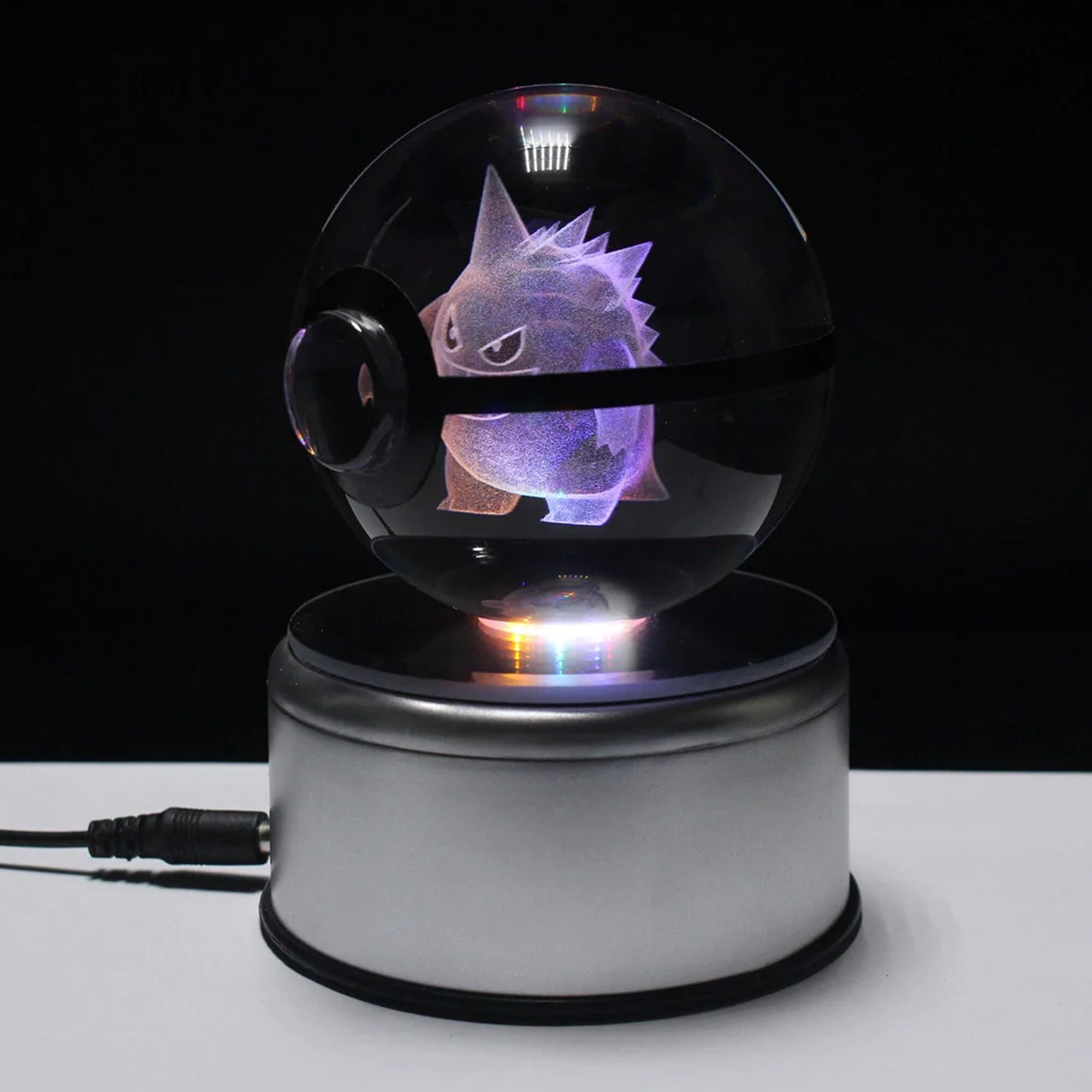 Gengar Crystal Pokeball Laser Engraving - Etsy