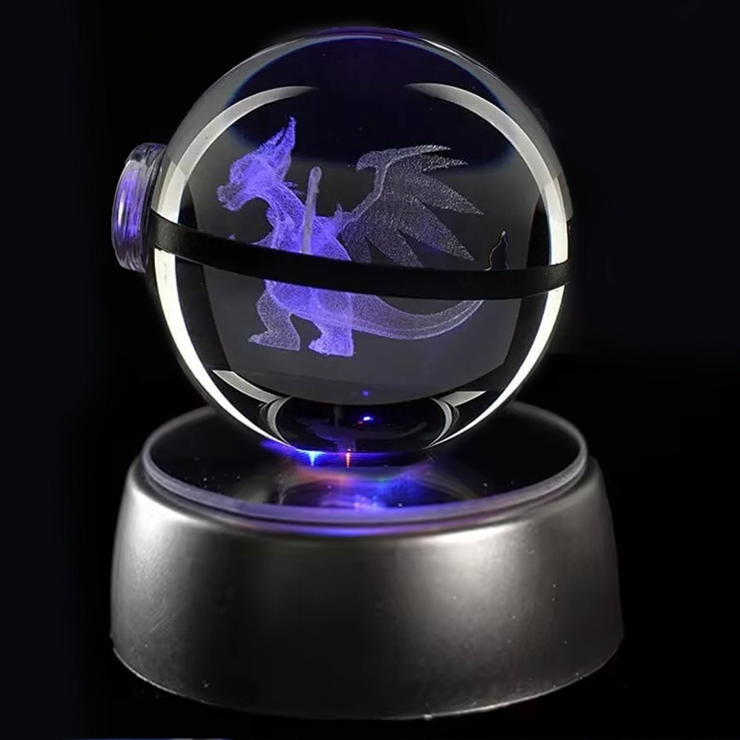 Charizard X Crystal Pokeball Laser Engraving - Etsy Australia