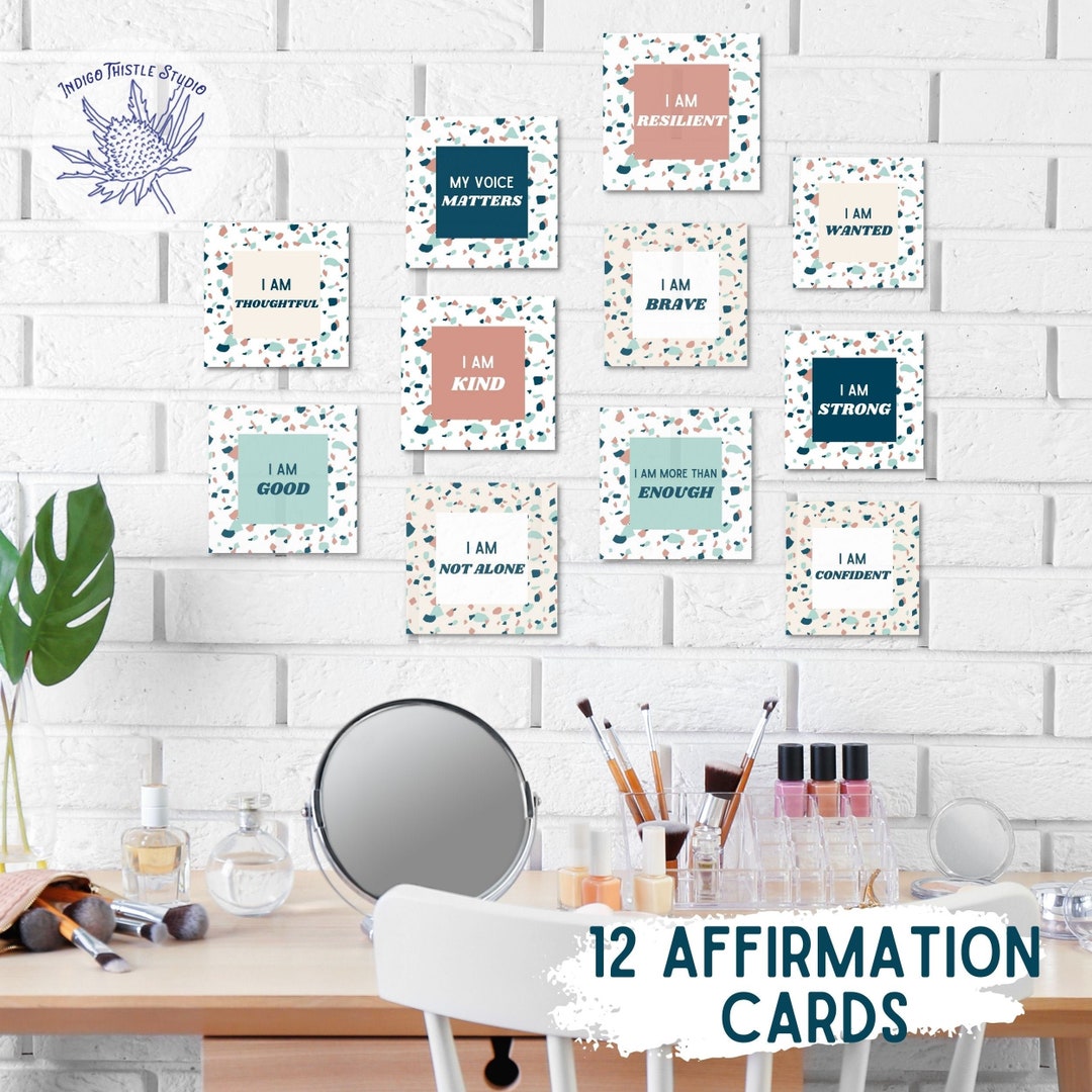 Boho Affirmation Mirror Labels, Affirmation Station, Classroom Decor ...