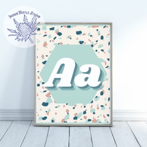 Cute Classroom Alphabet Posters Printable PDF Modern and Neutral ...
