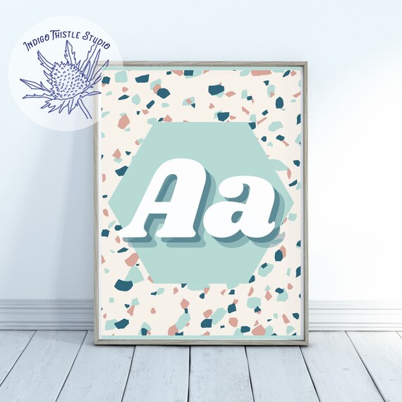 Cute Classroom Alphabet Posters Printable PDF Modern and - Etsy
